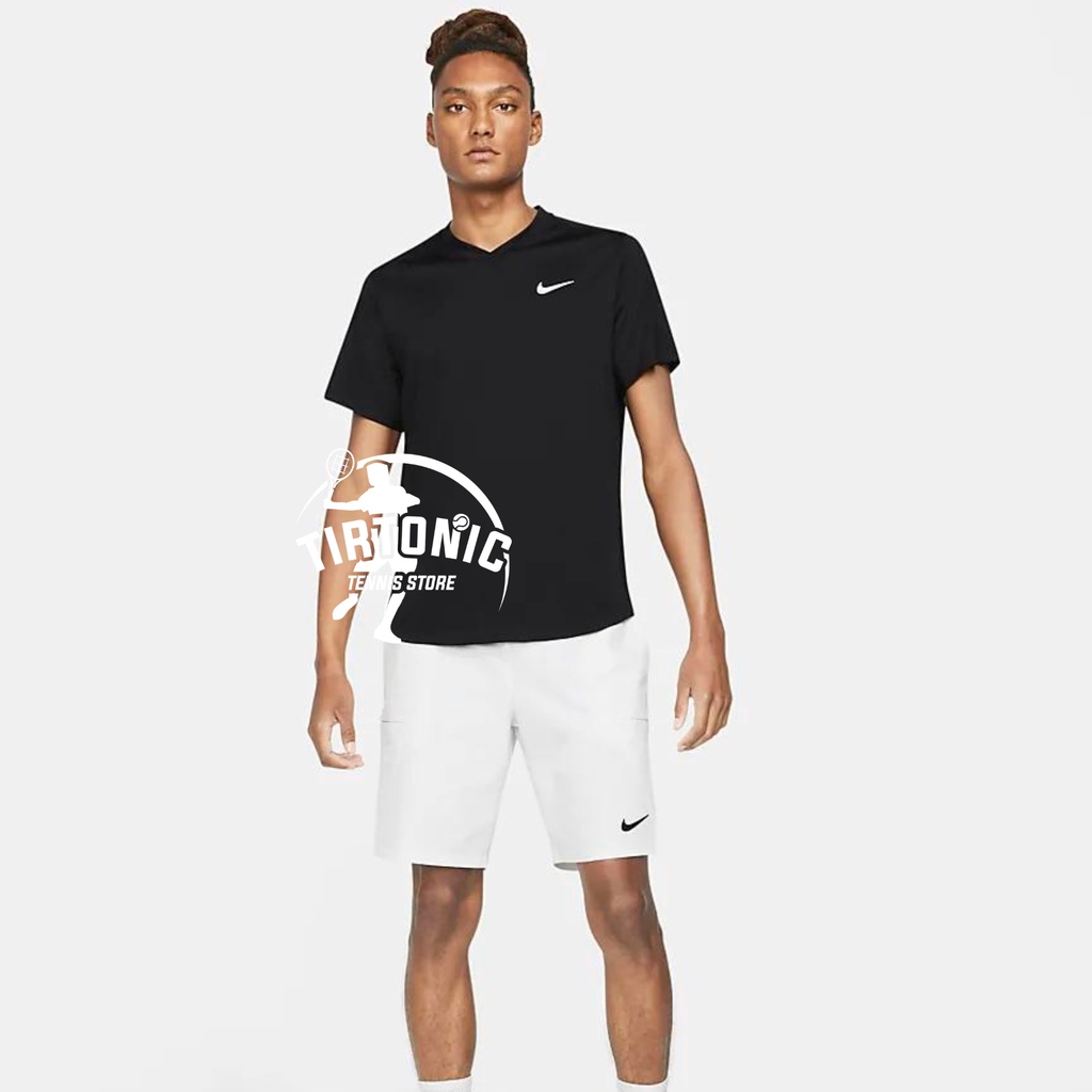 Jual Baju Tenis NIKE Dri-FIT Court Victory Tennis Hitam BNWT ORIGINAL ...