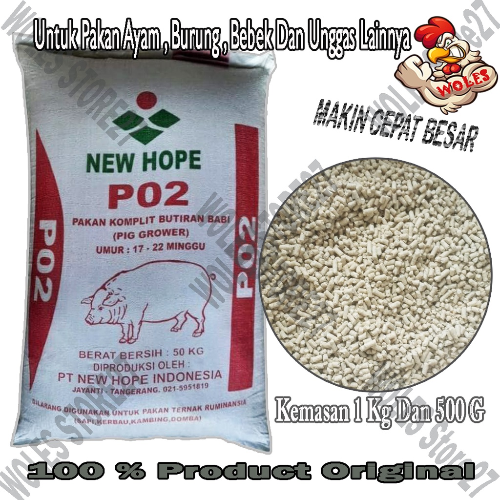 Jual Pur P02 NEW HOPE Voer PO2 Babi Pakan Gemuk Ayam , Burung , Bebek Dan Unggas Lainya Umur 17 ...