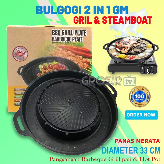 Jual Mookata Pot Thai merk Gohappy Panci Bulgogi 2 in 1 HK.39 Grill pan ...