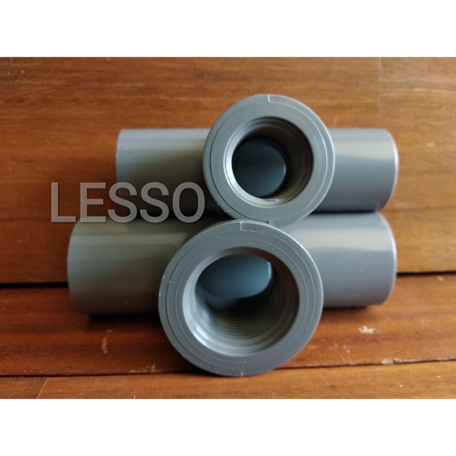 Jual Tee Drat Dalam PVC 1 x 1/2" Lesso AW Female Thread Tee DD Fitting Pipa | Shopee Indonesia