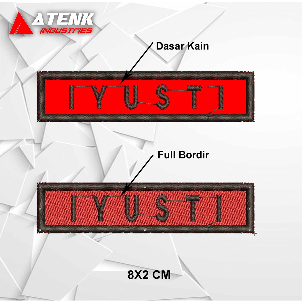 Jual Badge Nama, Emblem Nama, Bordir Nama, Patch Nama, Nama anak ...