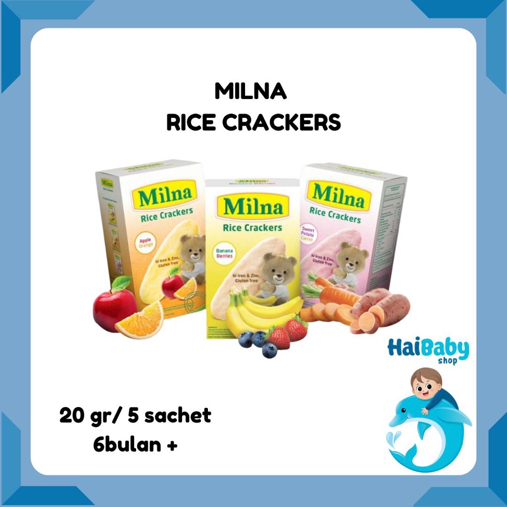 Jual Milna Rice Crackers 5x4gr | Shopee Indonesia