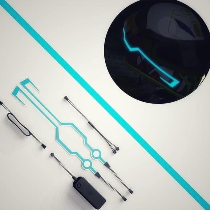 Jual Lampu Led Helm Motor Strip stiker Vlog tron movie el tape wire ...