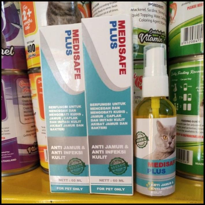 Jual Medisafe Spray Anti Jamur Caplak Luka Kudis Iritasi Kulit Kucing ...