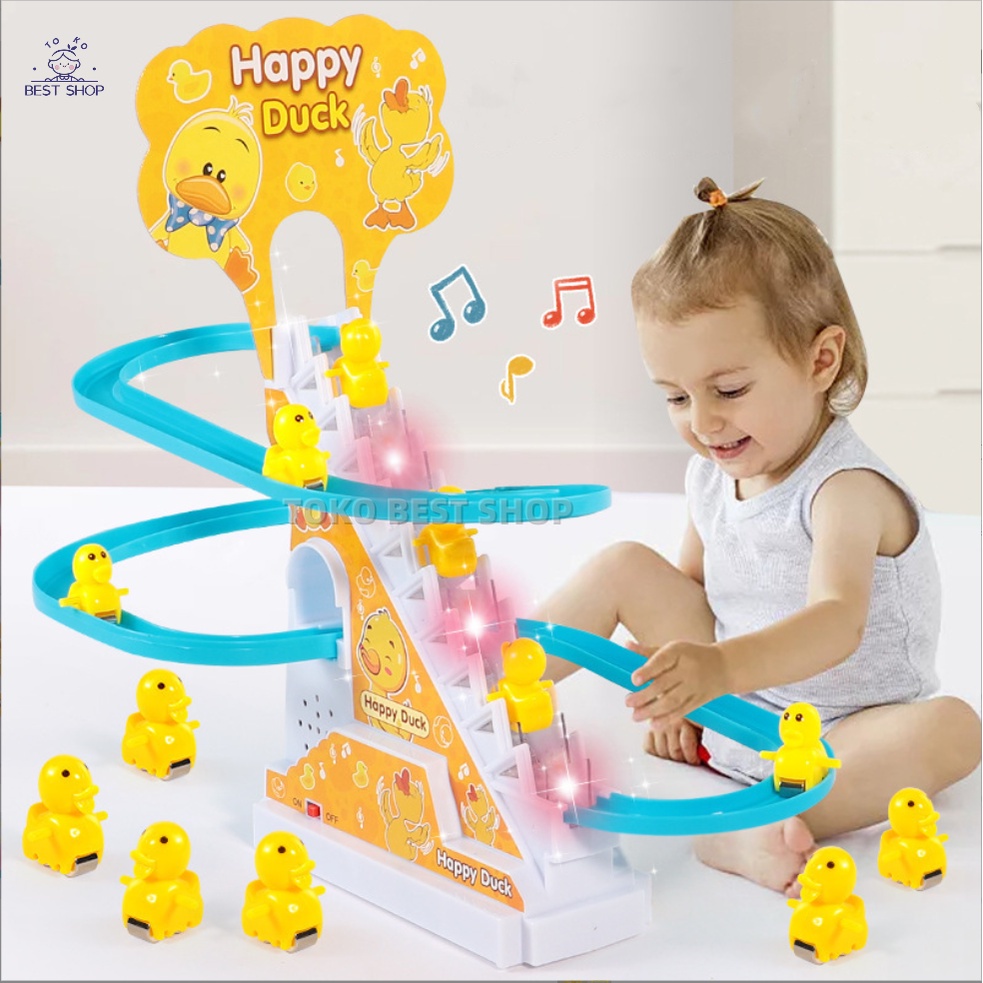 Jual MAINAN TANGGA TRACK SELUNCURAN MUSIC KARAKTER PENGUIN THOMAS HELLO ...