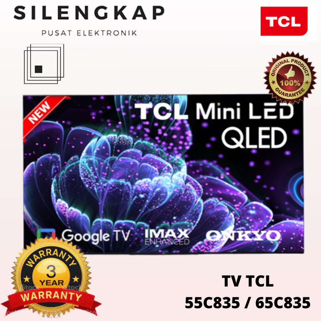 Jual TV TCL 55C835 TV 55 inc QLED GOOGLE TV UHD 4K C835 NEW MODEL 144hz ...