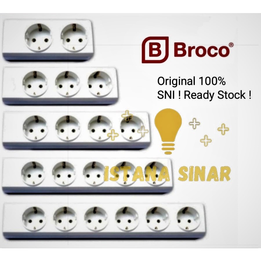 Jual STOP KONTAK BROCO 1 2 3 4 5 6 LUBANG / TERMINAL / COLOKAN LISTRIK BROCO / COLOKAN KUNINGAN ...