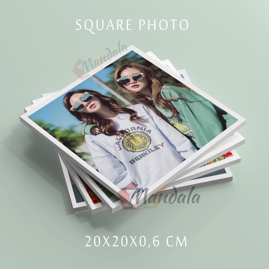 Jual 4 PCS Cetak Foto Ukuran 20x20 cm Bingkai Kayu Warna Putih | Shopee ...