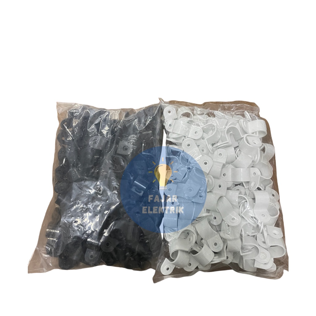 Jual BOSS KLEM PIPA LISTRIK CONDUIT 20 MM HITAM/ PUTIH 100 PCS | Shopee ...