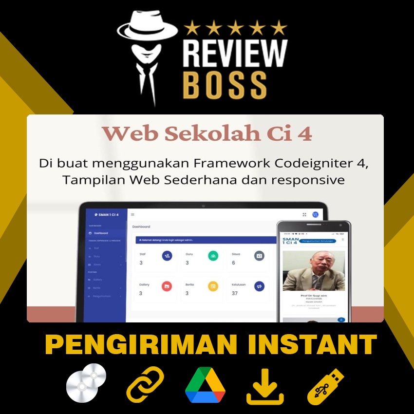 Jual SOURCE CODE APLIKASI WEBSITE SEKOLAH CODEIGNITER CI 4 TERBAIK – SD SMP SMK SMA SMEA ...