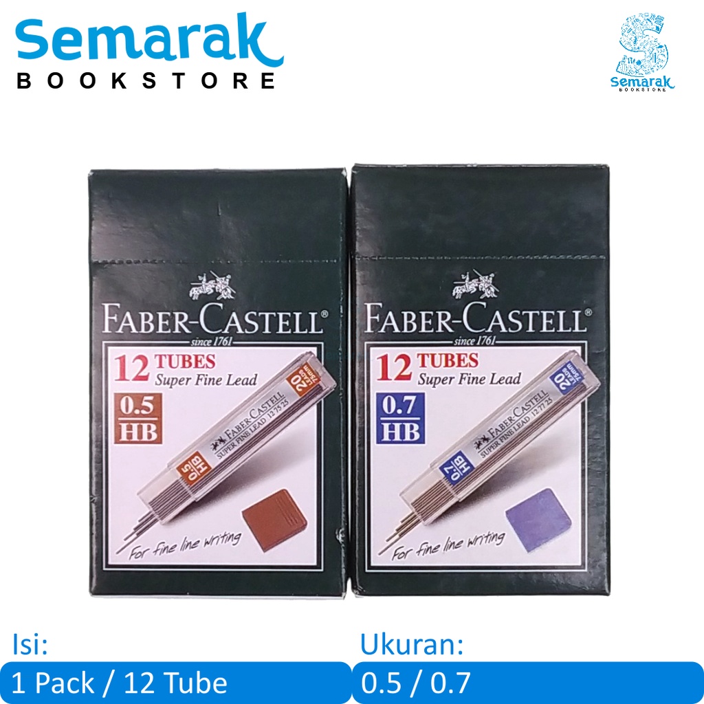 Jual Faber Castell Super Fine Lead Isi Pensil Mekanik HB 0.5 / 0.7 [1 ...