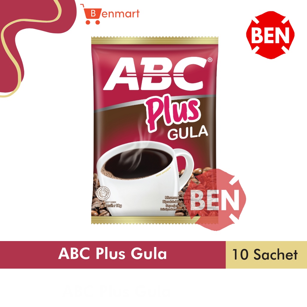 Jual Kopi ABC PLUS GULA 1 Renceng 10 Sachet 2in1 Pahit Manis Murah Dus ...