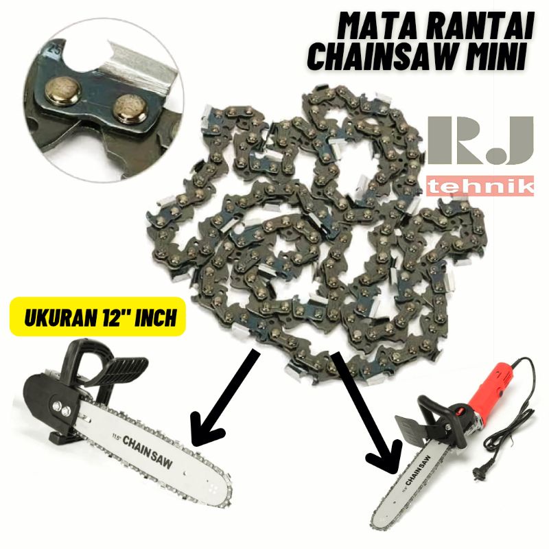 Jual Mata Rantai Chainsaw Gergaji Senso Gerinda Chain Saw Mini 12" inch ...