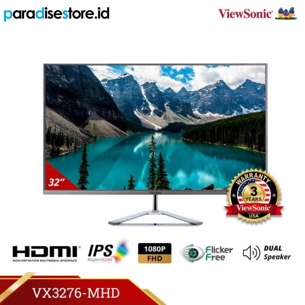 Jual ViewSonic 32" Entertainment Monitor VX3276-MHD|FHD|IPS|Frameless ...