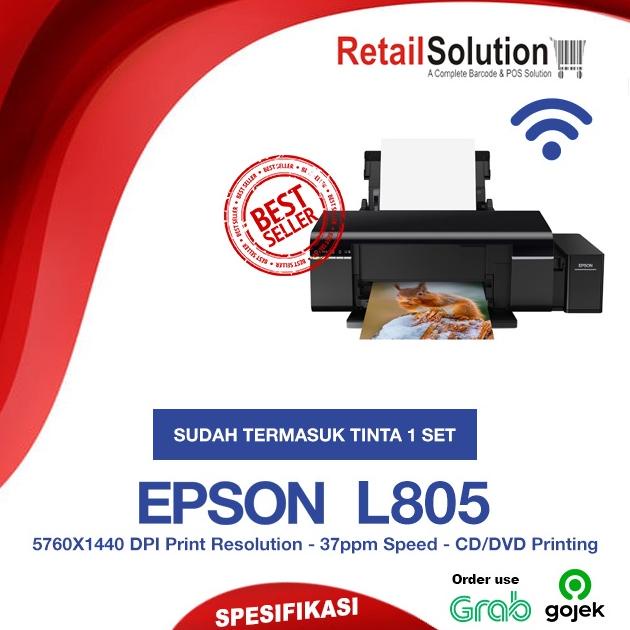 Jual EPSON L805 Photo Ink Tank Wireless Printer | Shopee Indonesia