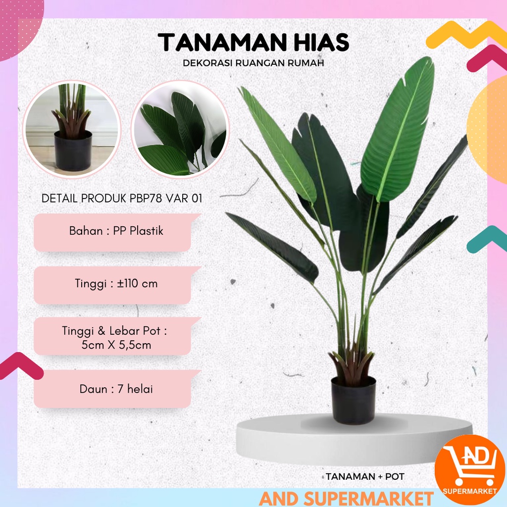 Jual Tanaman Pohon Pisang Artificial Import Dekorasi Rumah Terkini ...