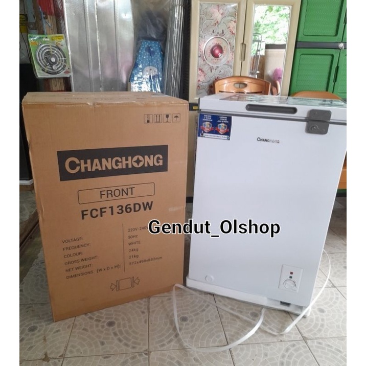 Jual (Khusus Wilayah Palembang) CHEST FREEZER CHANGHONG (110 LITER) FCF-136-DW Box Freezer ...