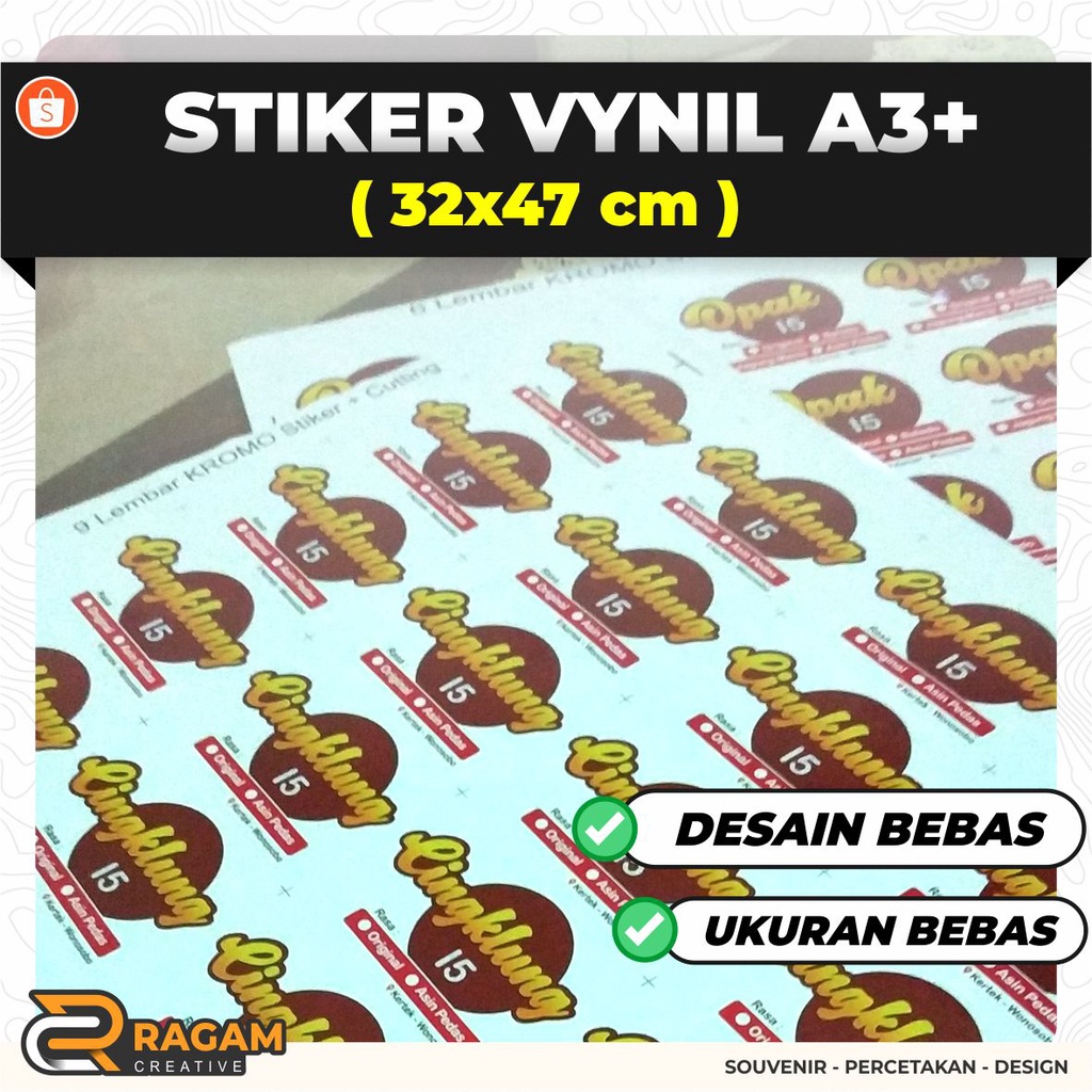 Jual Stiker Vynil A3+ Termurah HIGH-RES / Stiker Aqiqah/ Stiker Label ...