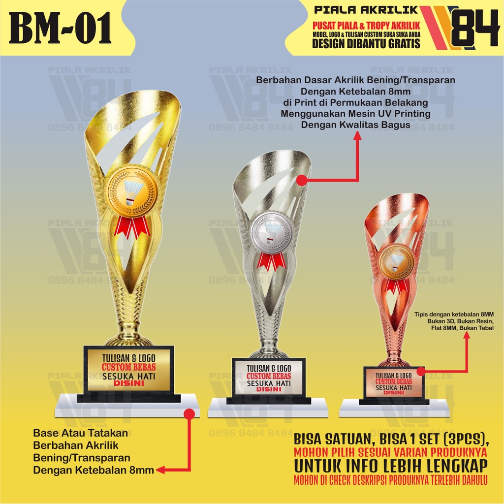 Jual PIALA BADMINTON, PIALA BULUTANGKIS, PIALA BULU TANGKIS, TROPHY ...
