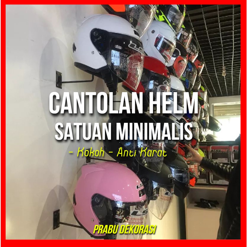 Jual KREASI BESI PERLENGKAPAN RUMAH CANTOLAN HELM DINDING TEMPEL ...