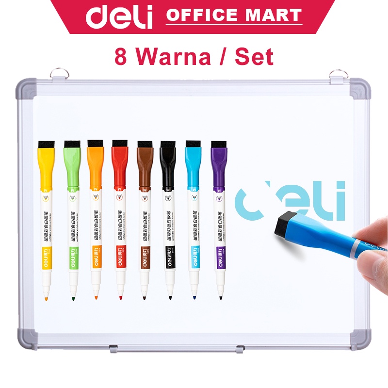 Jual Deli Spidol Warna Hapus Sikat Spidol Whiteboard Spidol Wipe Clean ...