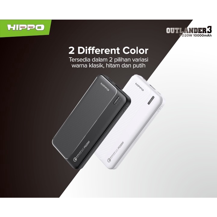 Jual Hippo Power Bank Outlander 3 PD 10000 Mah PD SuperFast Charging ...