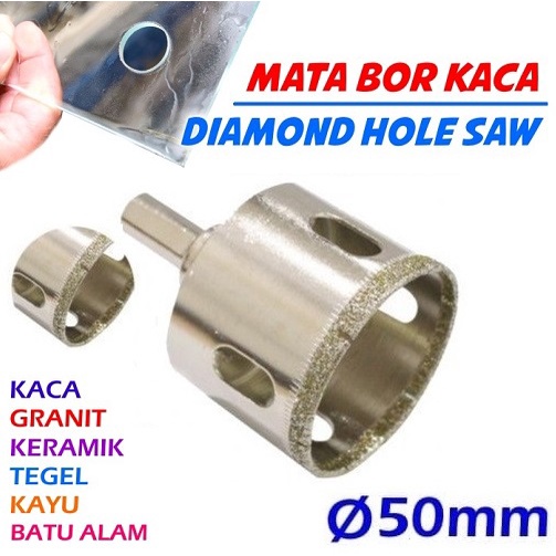 Jual Mata Bor Kaca Hole Saw 50mm Diamond Granit Marmer Keramik Pipa PVC ...