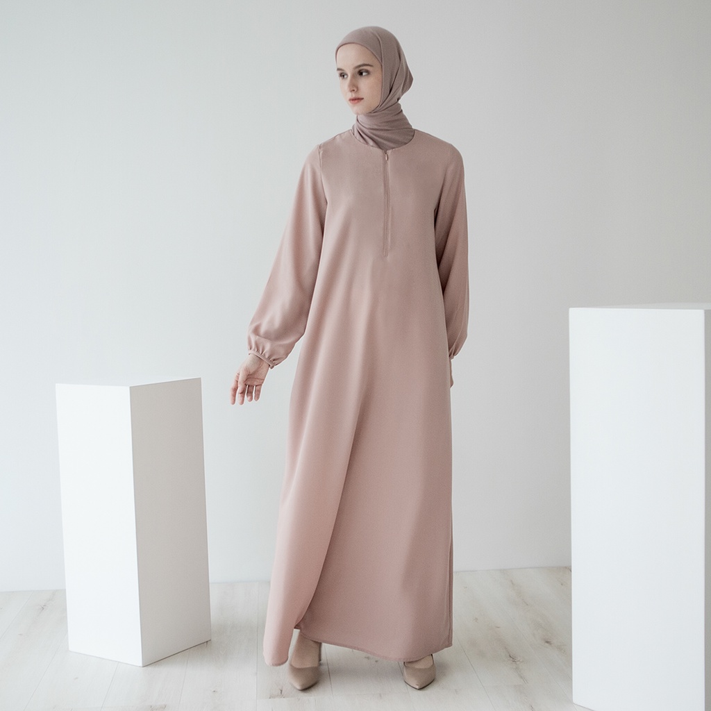 Jual Basic Sada by Aska Label - Gamis polos dengan kantong dan busui friendly bahan crepe warna ...