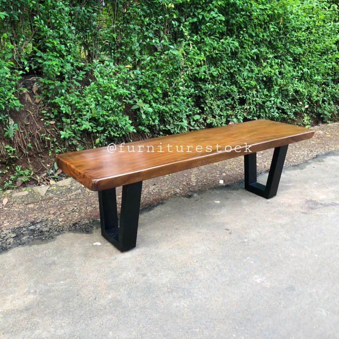 Jual FR1 KURSI BENCH MINIMALIS KAYU TREMBESI SOLID UTUH | Shopee Indonesia