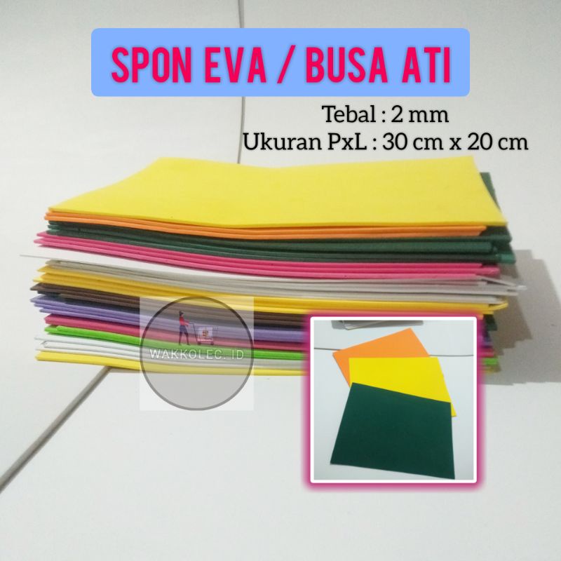 Jual Spon Eva Busa Ati 2mm Warna 20x30 | Shopee Indonesia