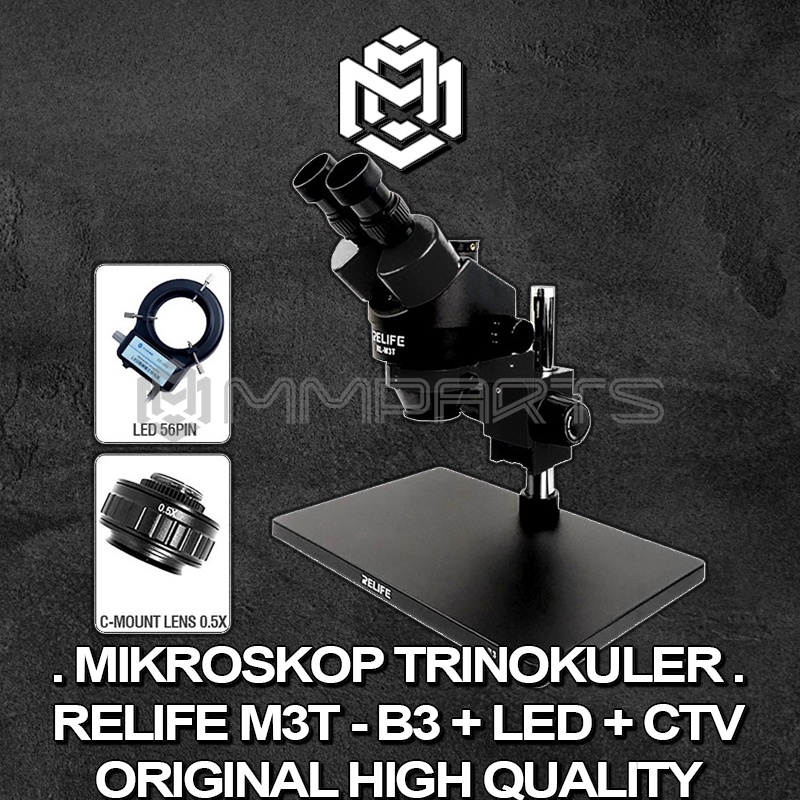 Jual Mikroskop Trinokuler Relife M3T-B3+LED ORIGINAL / MIKROSKOP ...