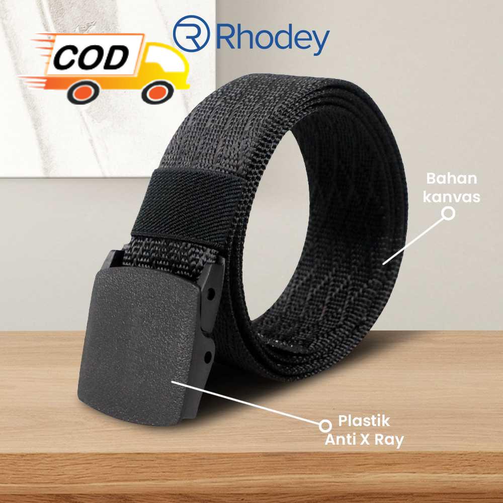 Jual Ikat Pinggang Pria Sabuk Tali Anti Xray Bahan Kanvas Plastik Non Metal Detector Kepala ...