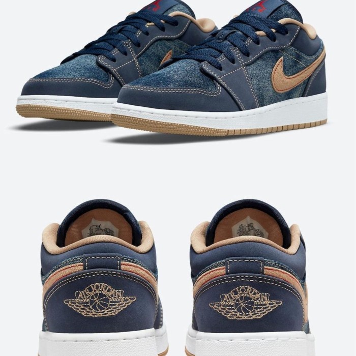 Jual AIR JORDAN 1 LOW DENIM | Shopee Indonesia