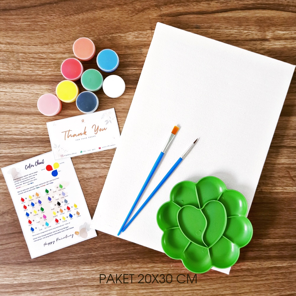 Jual Paket Alat Lukis Lengkap 1 Set Peralatan Melukis Kuas Cat Air ...