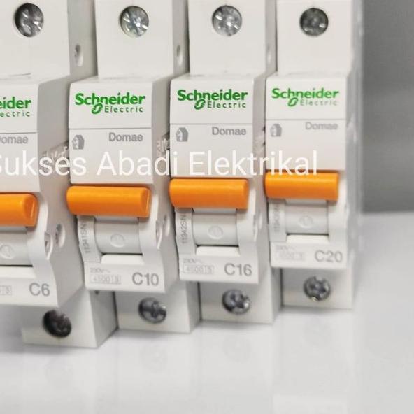 Jual ⅎ MCB SCHNEIDER DOMAE 1 PHASE 6A 10A 16A 20A VARIAN ☆ | Shopee ...