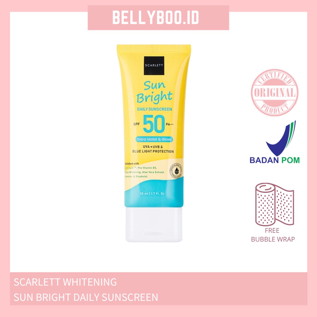 Jual [NEW] Scarlett Whitening Sun Bright Daily Sunscreen SPF 50 PA+++ | Shopee Indonesia