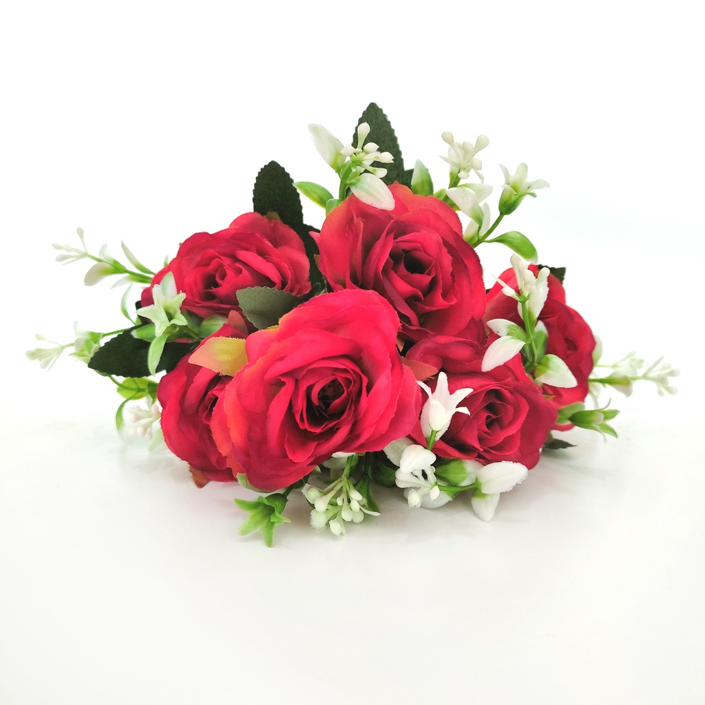 Jual Bunga Rose Mangkok Garis X6 Dekorasi | Shopee Indonesia