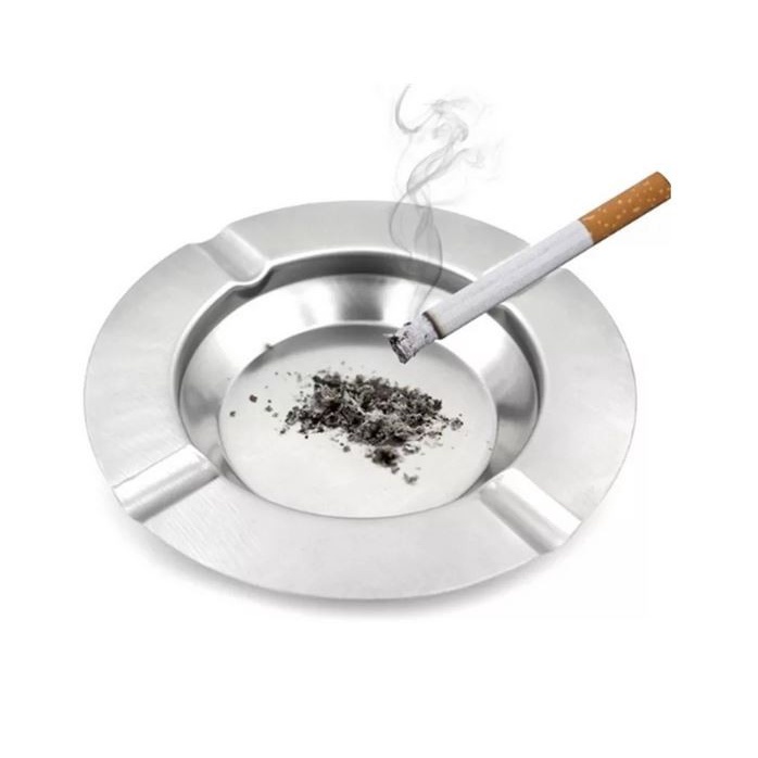 Jual Asbak Rokok Stainless Steel - Asbak Seng Bulat Tempat Abu Rokok ...