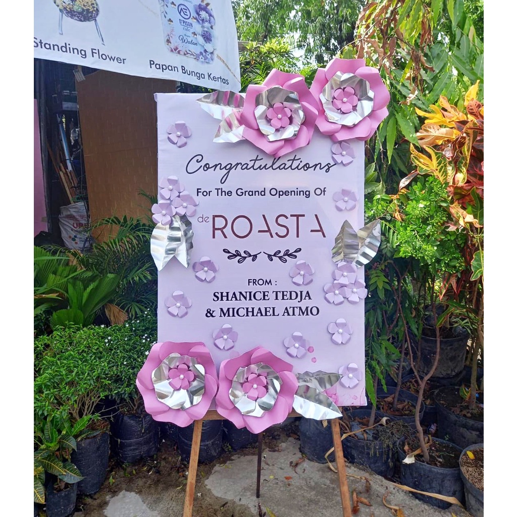 Jual Bintang Florist - Papan Ucapan Bunga Kertas Termurah / papan bunga ...