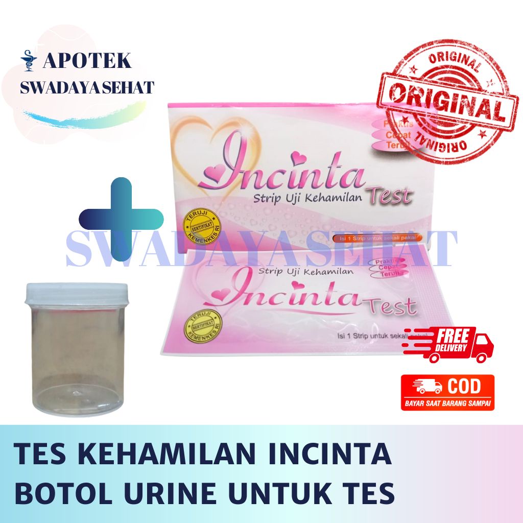 Jual TES KEHAMILAN INCITA Uji Hamil Test Pack Pek Urine Paket Botol ...