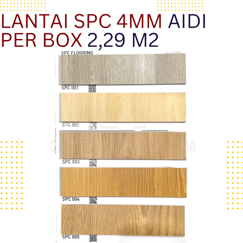 Jual Lantai Vinyl SPC 4MM AIDI 2,3 M2/BOX | Shopee Indonesia