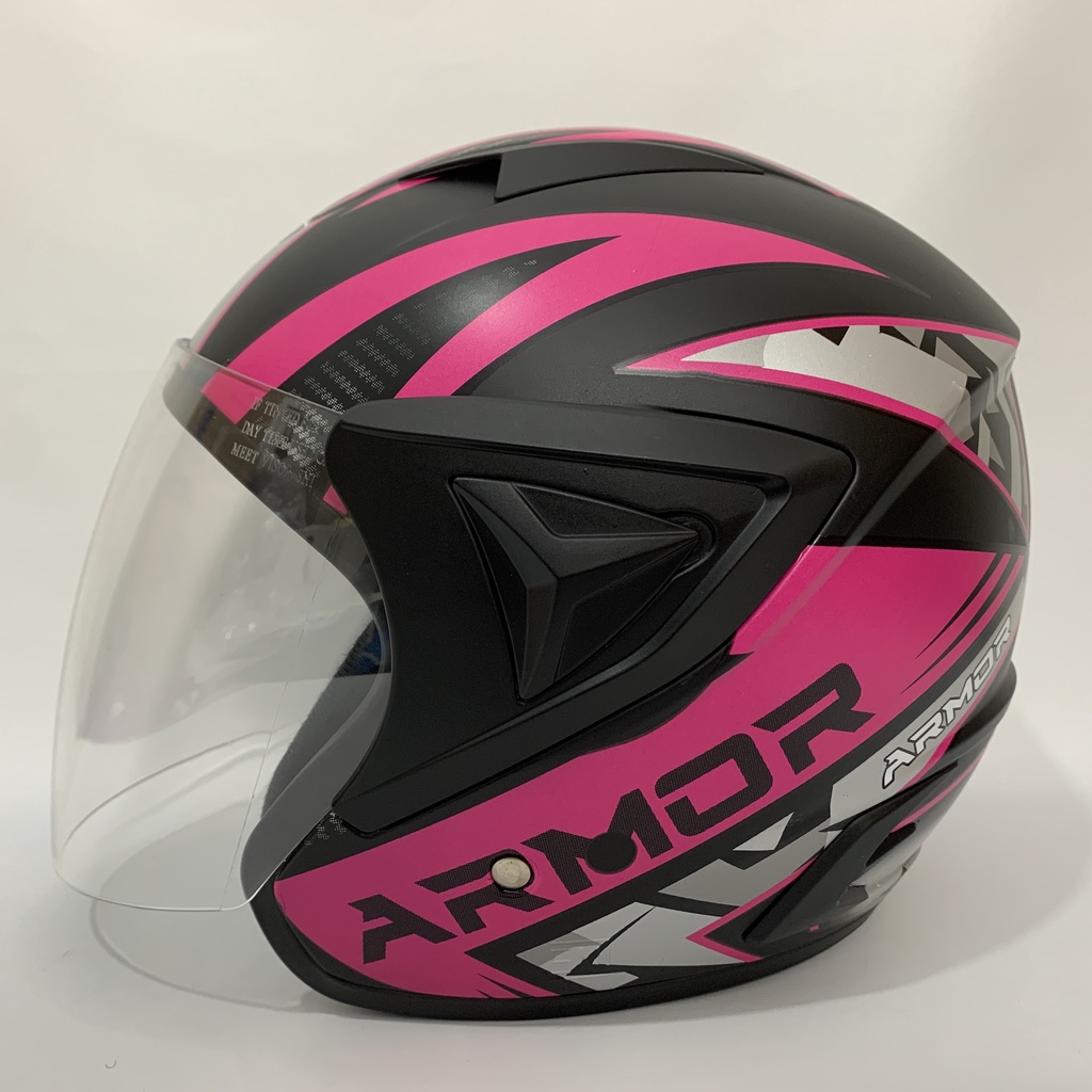 Jual Helm JP13 Armor (Pink Magenta) Hitam Doff - Dewasa SNI Helmet ...