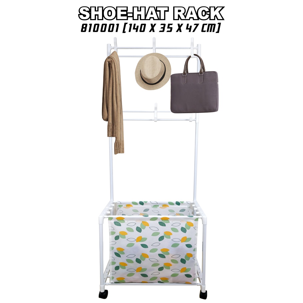 Jual Standing Rak Hanger Jemuran Serbaguna Rak Besi Rak Topi Rak Tas ...