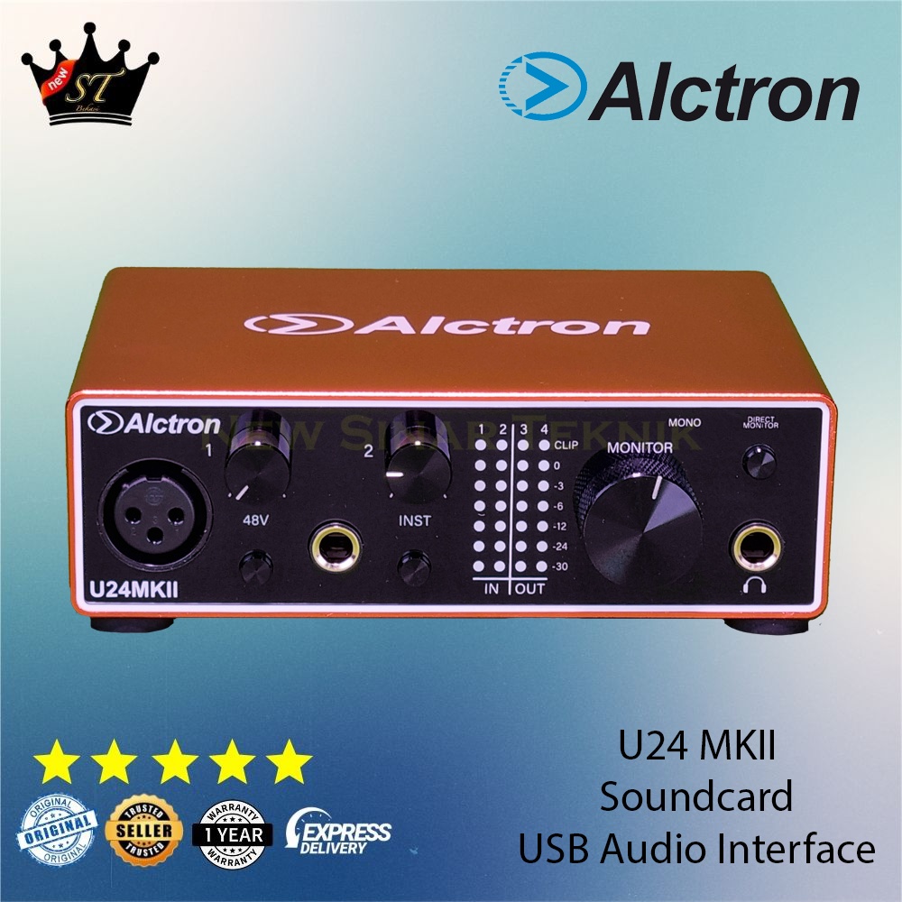 Jual Alctron U24 MKII U24MKII Soundcard USB Audio Interface XLR Phantom ...