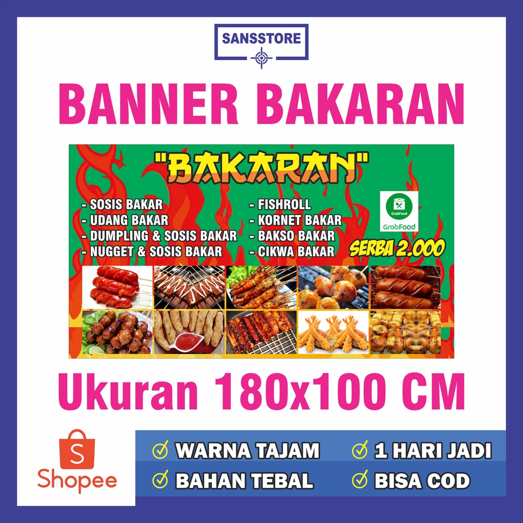 Jual SPANDUK WARUNG BAKARAN BANNER BENNER BENER SPANDUK BALIHO | Shopee ...