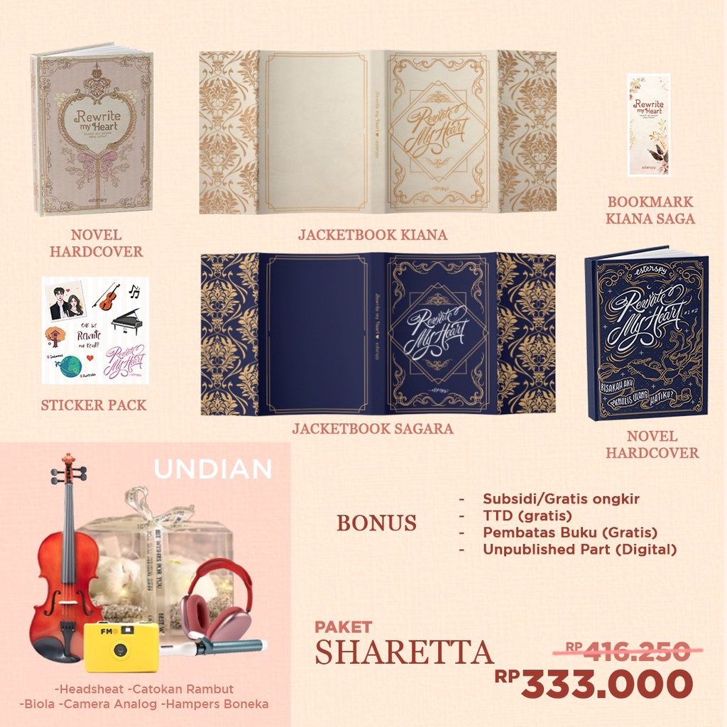 Jual Novel Rewrite My Heart ( HC ) + TTD - esterspy ( Pre Order 45 Hari ) | Shopee Indonesia