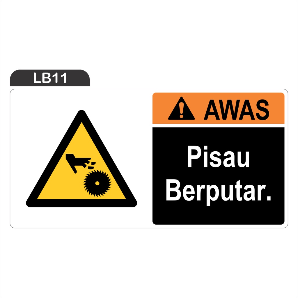 Jual RAMBU AWAS PISAU BERPUTAR (STICKER ONLY) | Shopee Indonesia