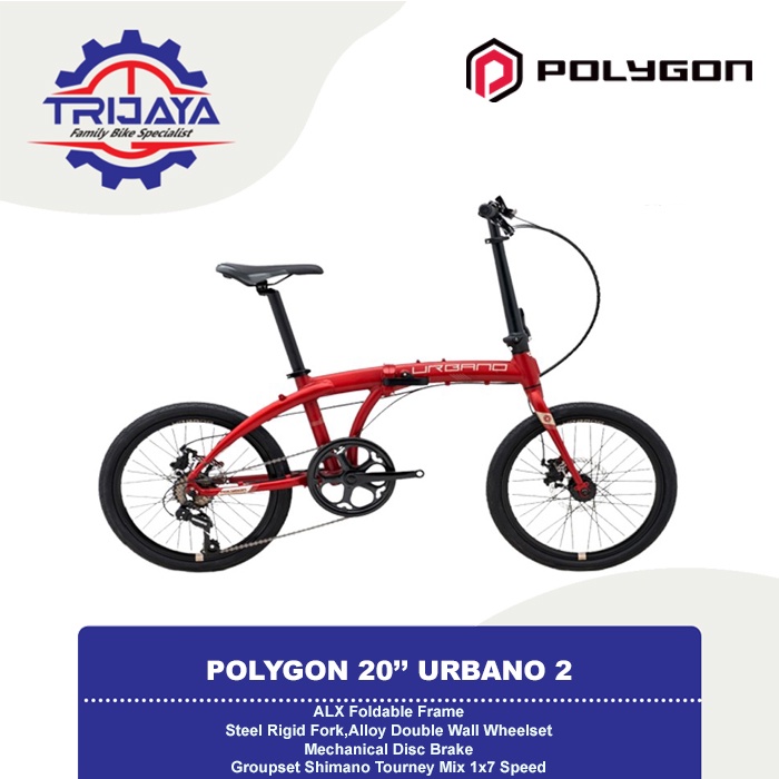Jual Polygon Urbano 2 Sepeda Lipat 7 Speed (20 inch) Folding Bike ...