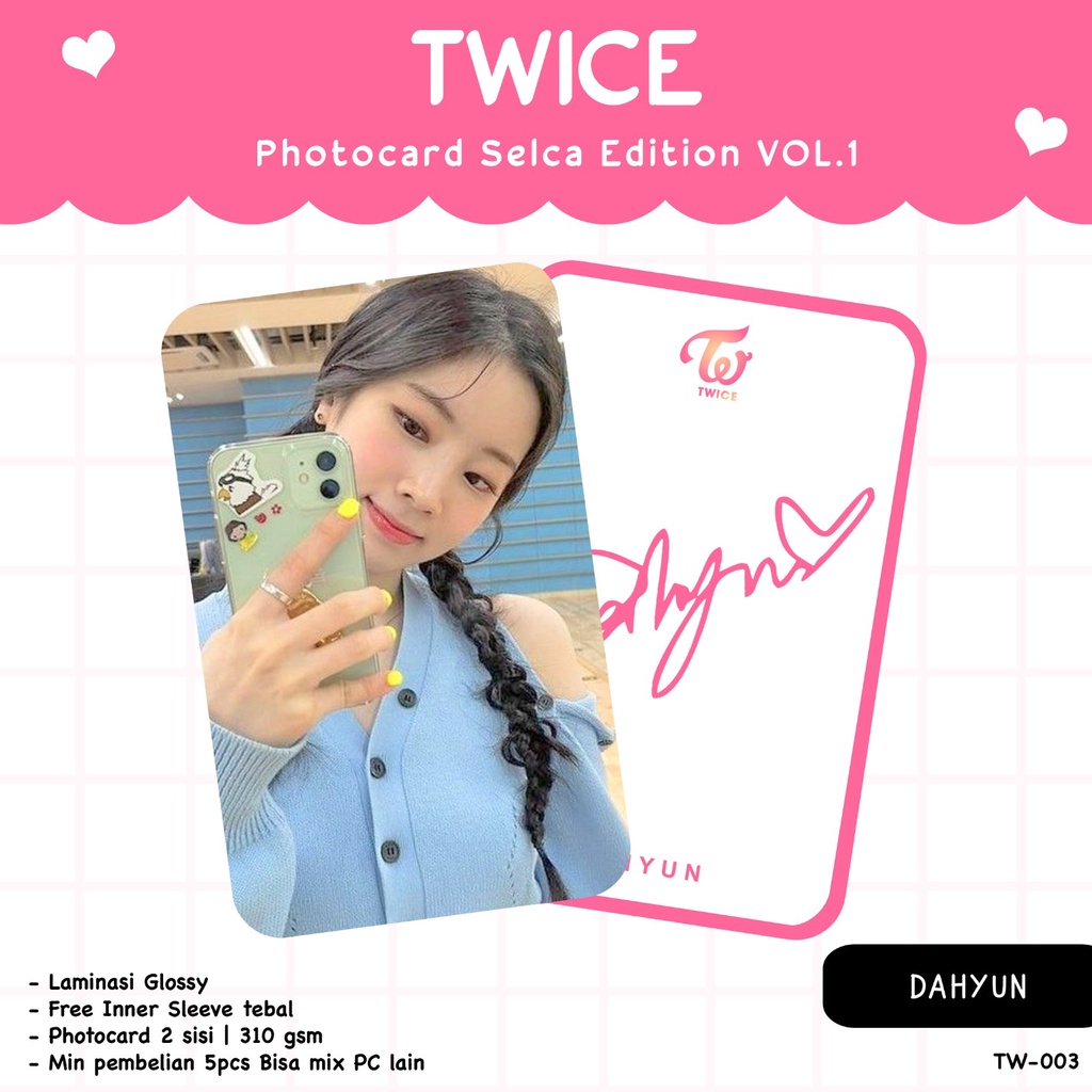 Jual PHOTOCARD TWICE MIRROR SELFIE TANDA TANGAN MEMBER BELAKANG KPOP ...