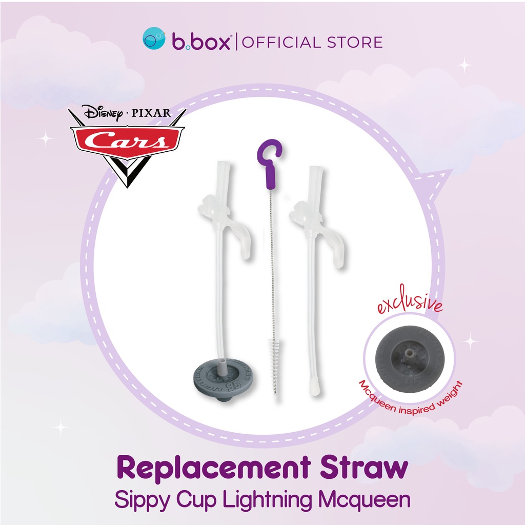 Jual b.box Disney Lightning McQueens Replacement Straw Pack | Shopee ...